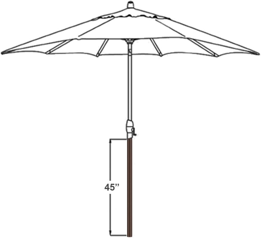 Treasure Garden 45 Inch Bottom Bar Pole (Black)